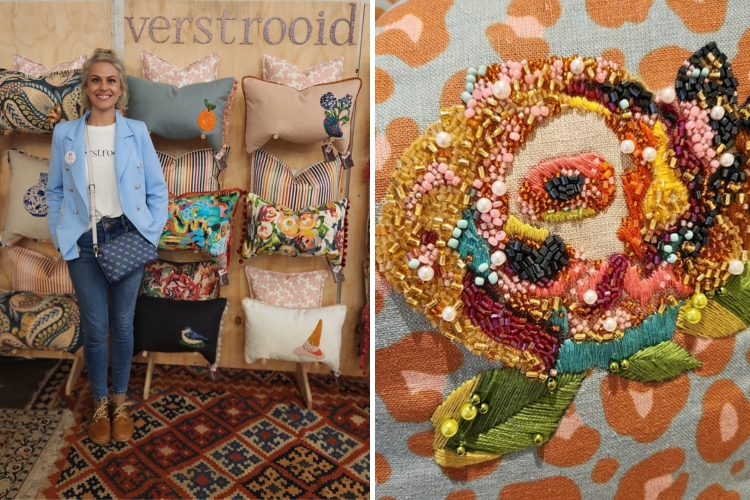 Verstrooid Kussings: Hand-Beaded Scatter Cushions by Marise Kock